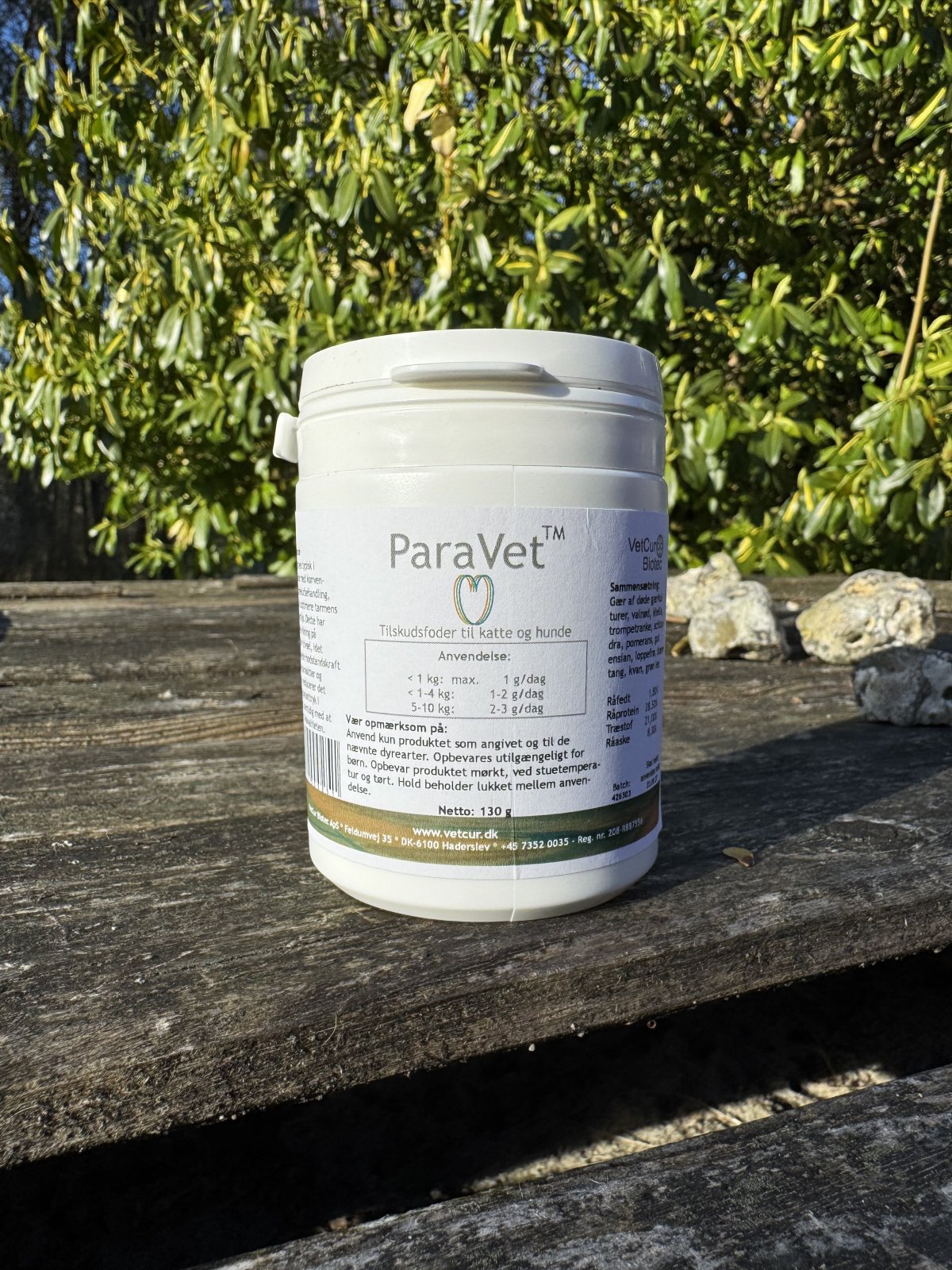 ParaVet pulver 130 gr. - hund og kat - VetCur - Kastanjegaarden